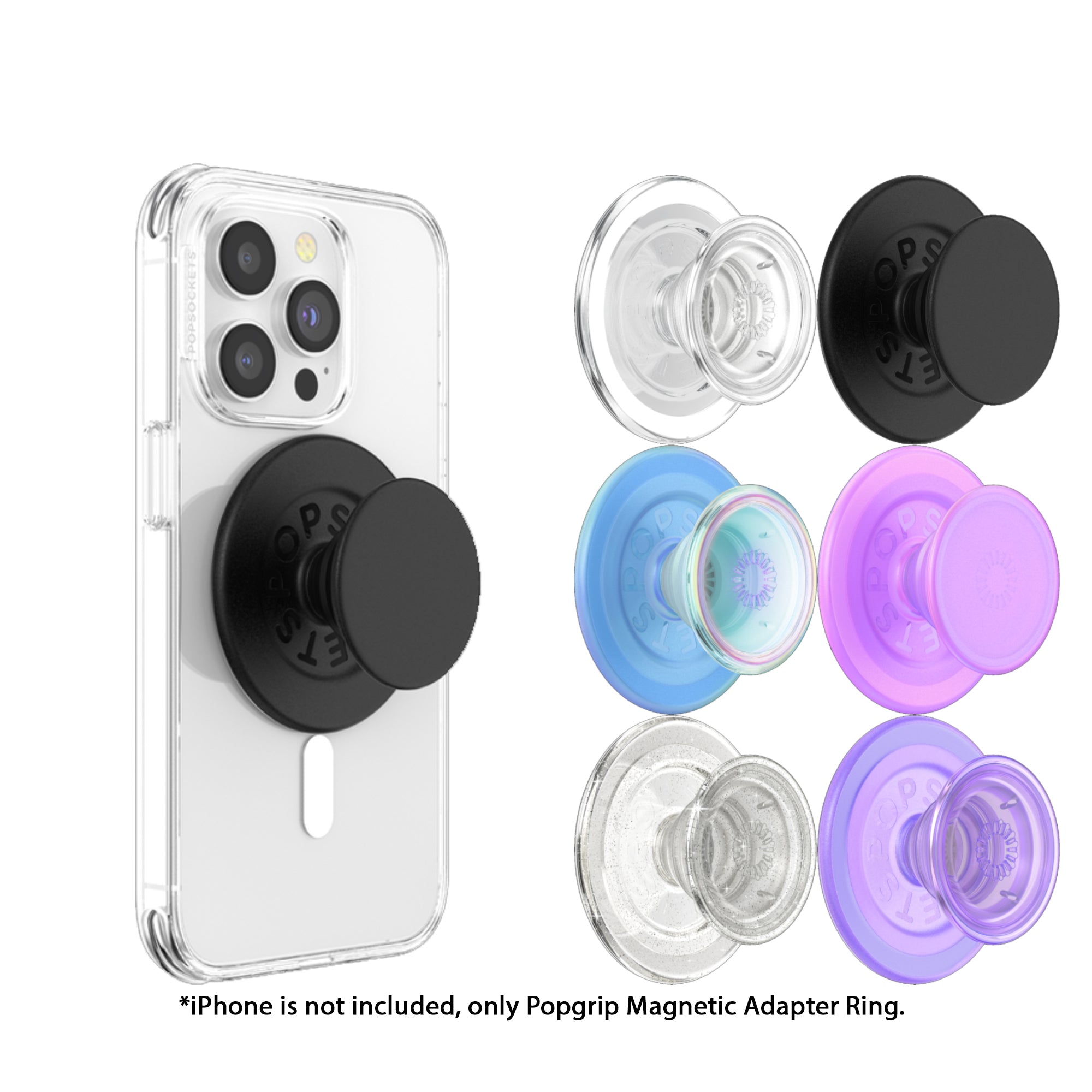 PopSockets PopGrip for MagSafe ( Round ) - Magnetic Adapter Ring Inclu ...
