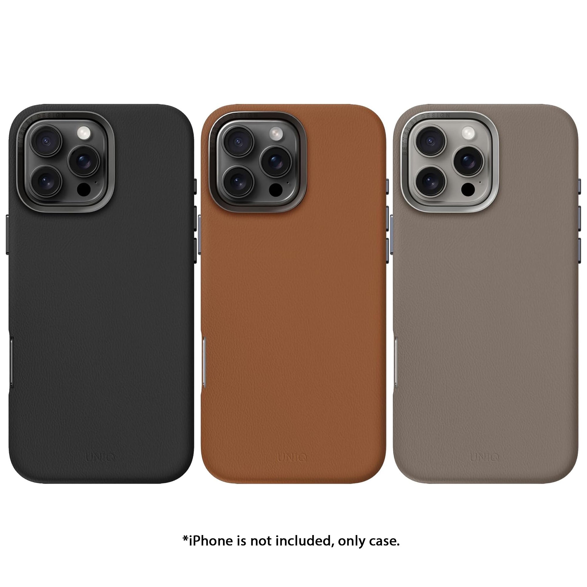 UNIQ Lyden for iPhone 16 Series - Premium Leatherette Case with MagSafe ...