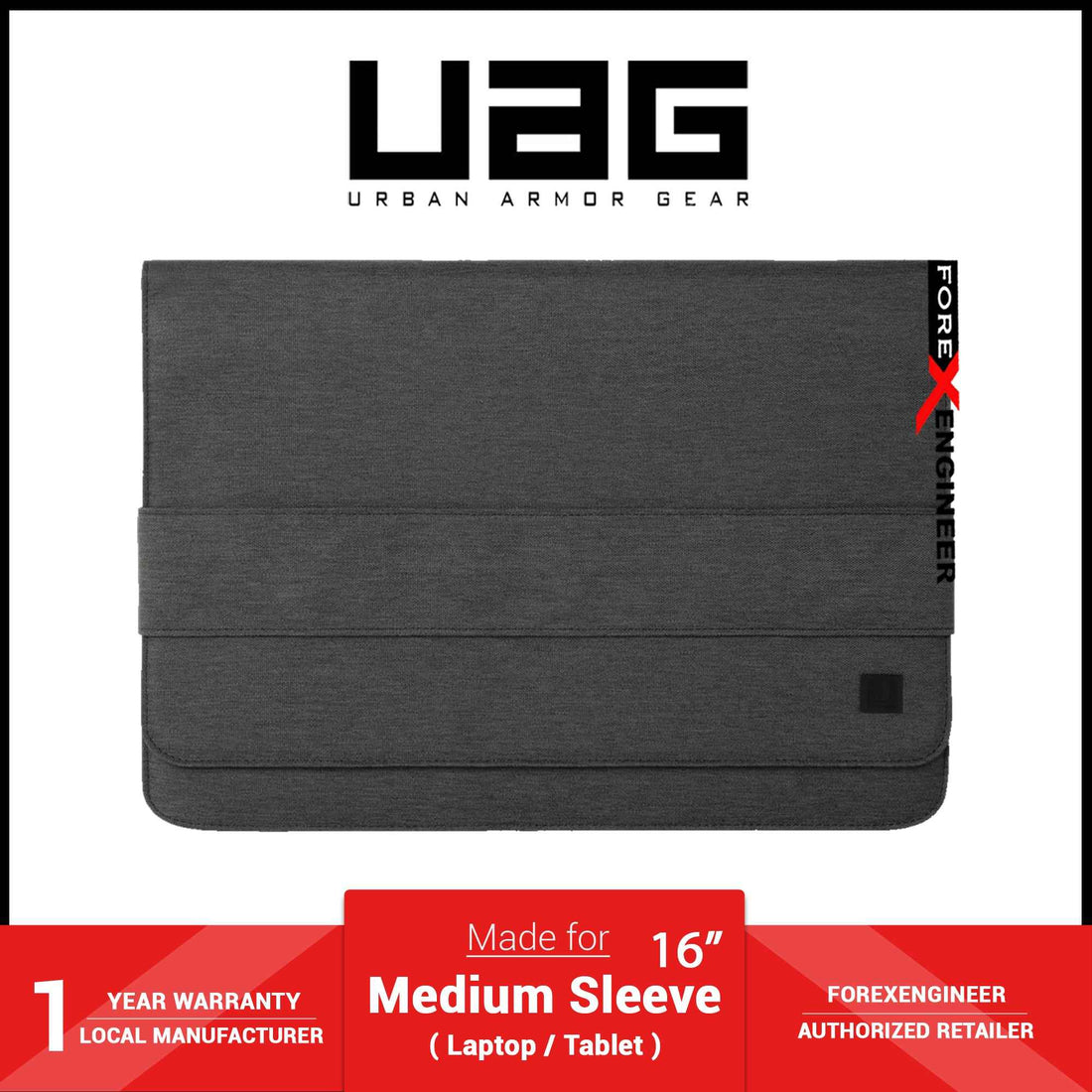 UAG [U] Mouve Large Sleeve 16" for Laptop / Tablet - Dark Grey (Barcode ...